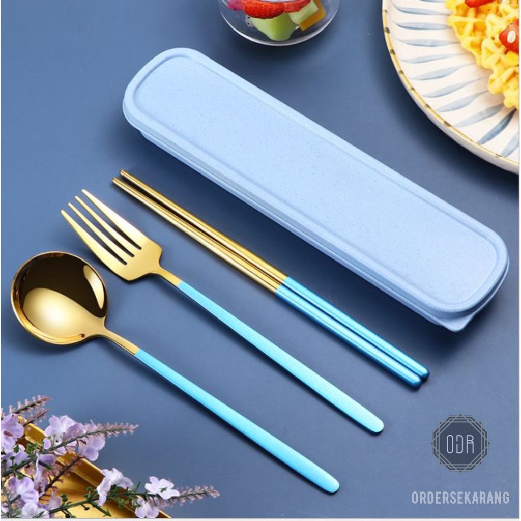 Jual SENDOK GARPU SUMPIT KOREA SET FOOD STAINLESS STEEL TEBAL FOOD ...