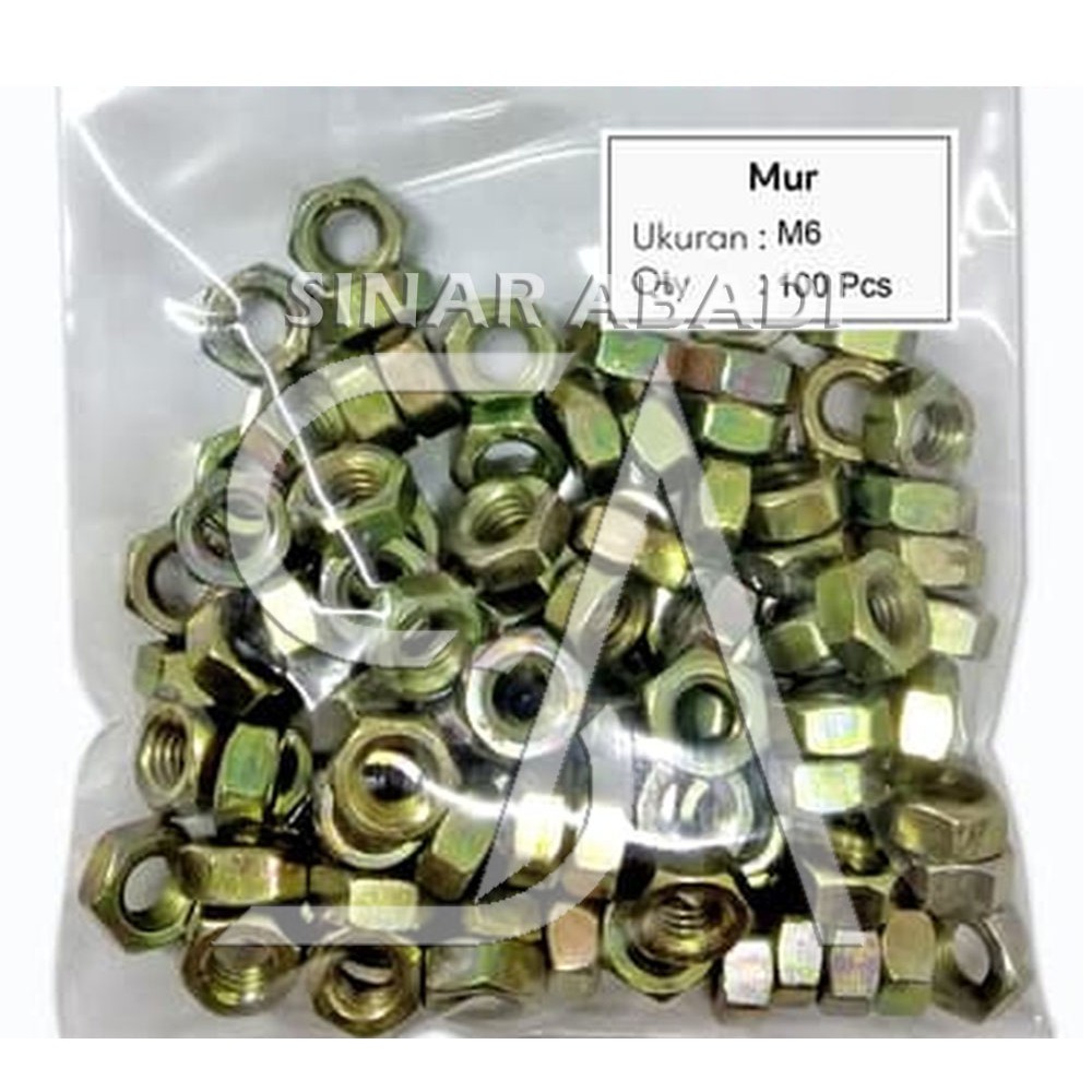 Jual MUR M 6 - MUR BAUT JP M6 ISI 100 PCS | Shopee Indonesia