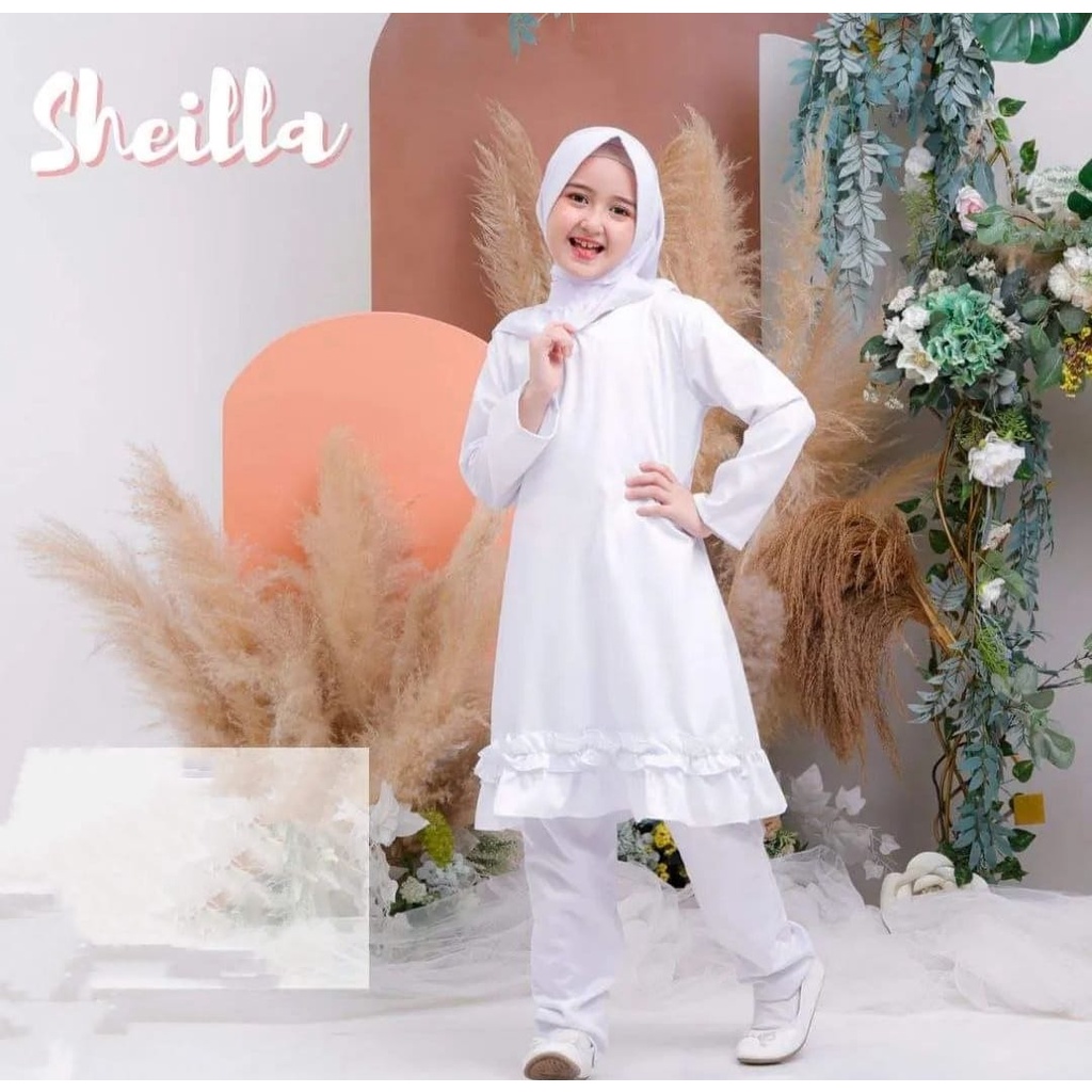 Jual Wajib Punya Setelan Tunik Anak Usia 2-14 Tahun Free Hijab Bahan ...