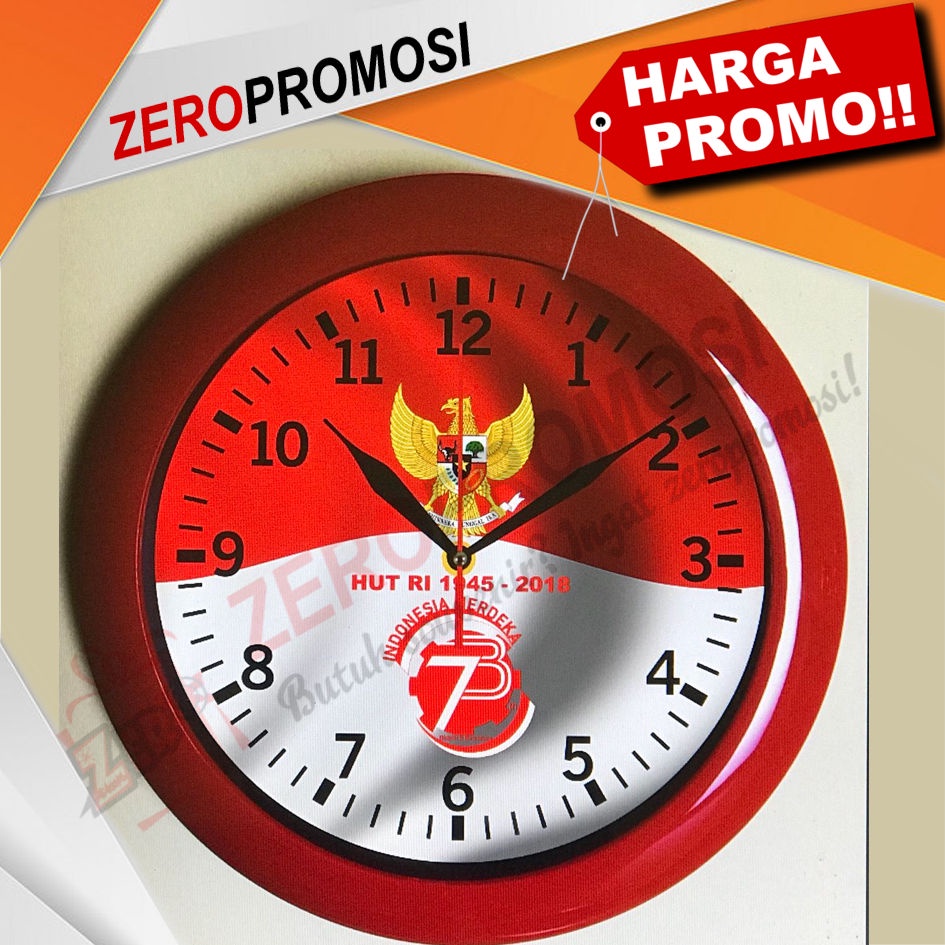 Jual Souvenir Jam Special Kemerdekaan 17 agustus diameter 21cm | Shopee ...