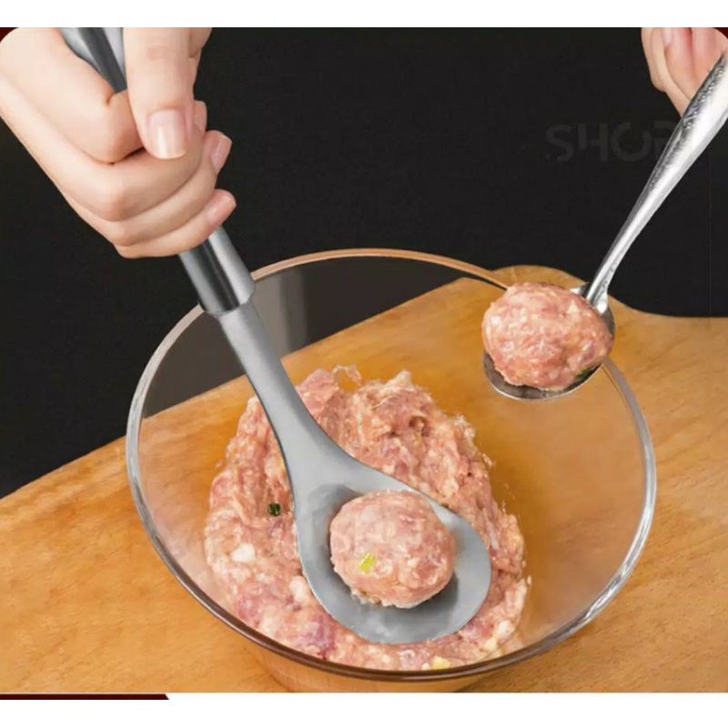 Jual Sendok pencetak bakso pentol bahan stainless steel | Shopee Indonesia