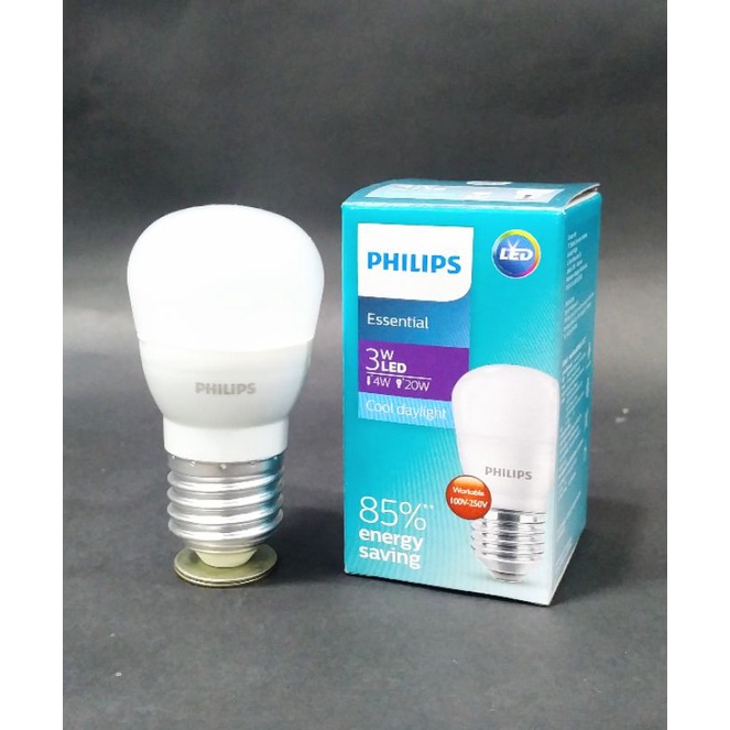 Jual Lampu LED Philips 3 WATT (Setara 20 W Lampu Pijar) LED ESSENTIAL ...