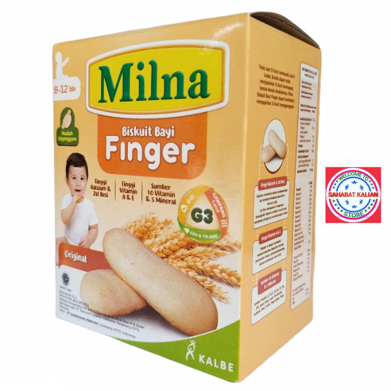 Jual MILNA BISKUIT BAYI FINGER ORIGINAL 52GR | Shopee Indonesia