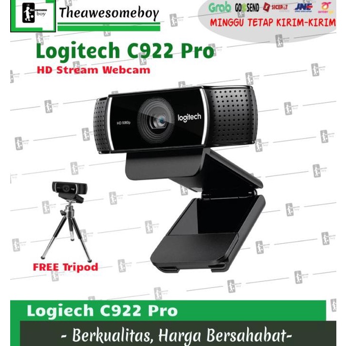 Jual Logitech C922 Pro Webcam Fhd Auto Focus Double Microphone | Shopee ...