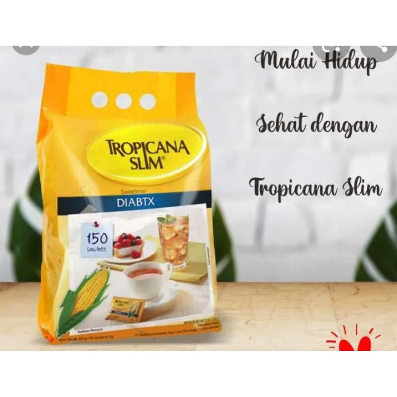 Jual TROPICANA SLIM DIABTX 150 Sachet Gula Rendah Kalori | Shopee Indonesia