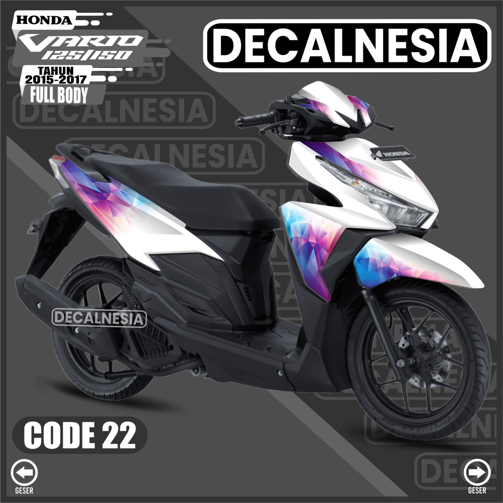 Jual Decal Vario Led 125 150 Full Body Stiker 2015 2016 2017 2018 ...