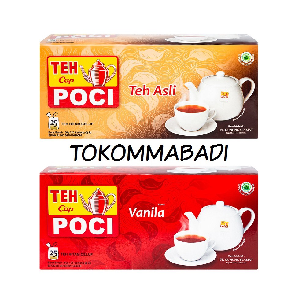 Jual Teh POCI Hitam / Teh POCI Vanila isi 25 kantung teh | Shopee Indonesia