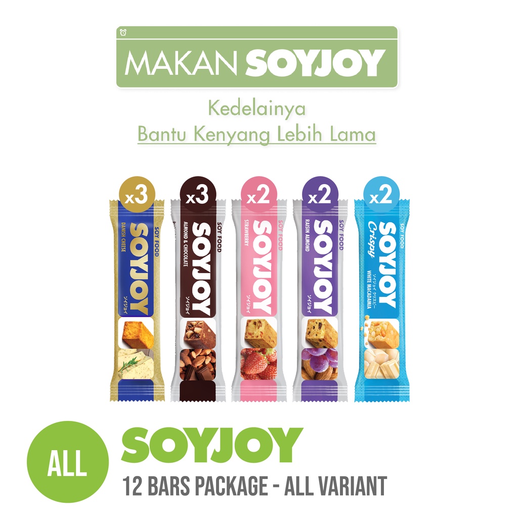 Jual SOYJOY Snack Bar Kedelai All Variant - 12 Bar | Shopee Indonesia