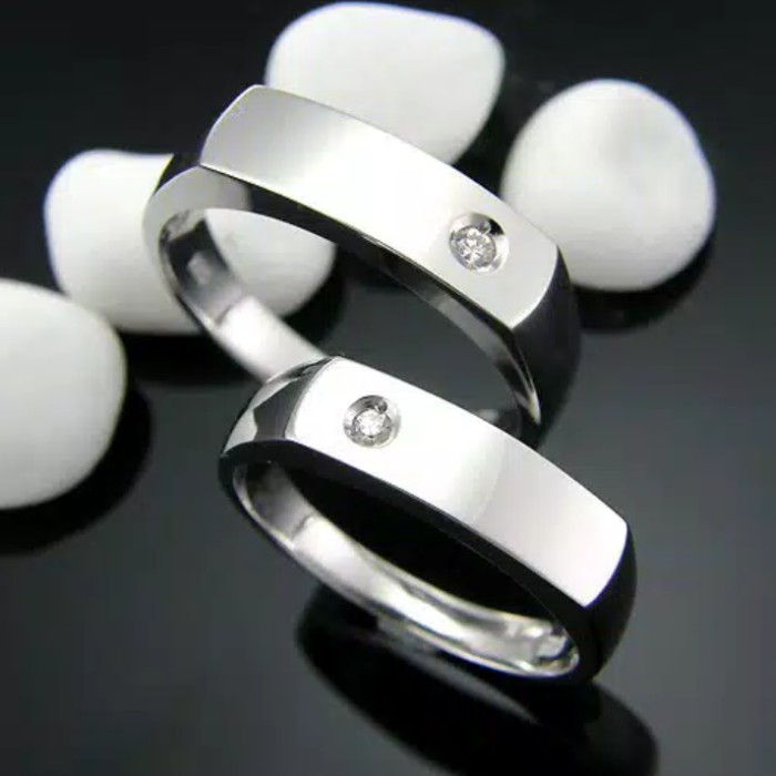 Jual Cincin Kawin Perak Couple Nikah Pasangan Tunangan Lamaran JS85 ...
