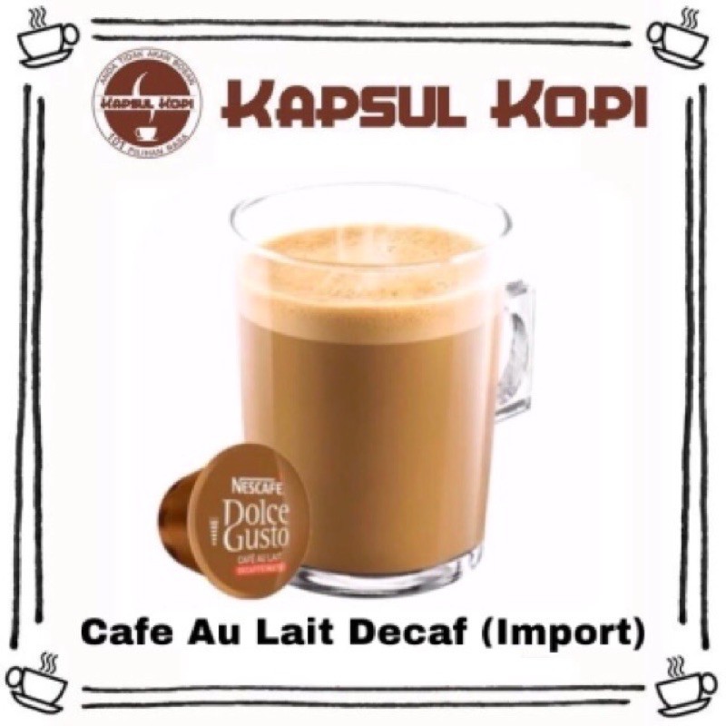 Jual Ecer Cafe au Lait Decaf Impor Kapsul Kopi Nescafe Dolce Gusto ...