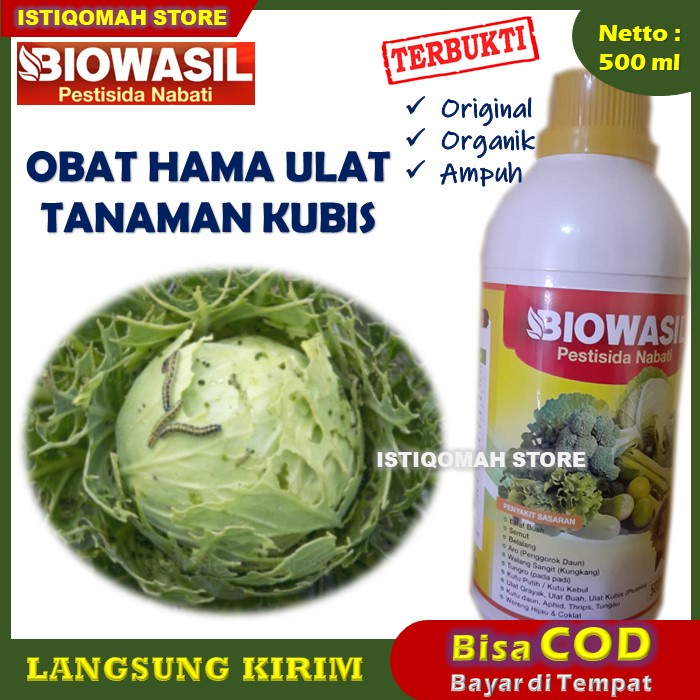 Jual BIOWASIL 500ml Pestisida Nabati Insektisida Organik Obat Hama Pembasmi Ulat Tanaman Kubis ...