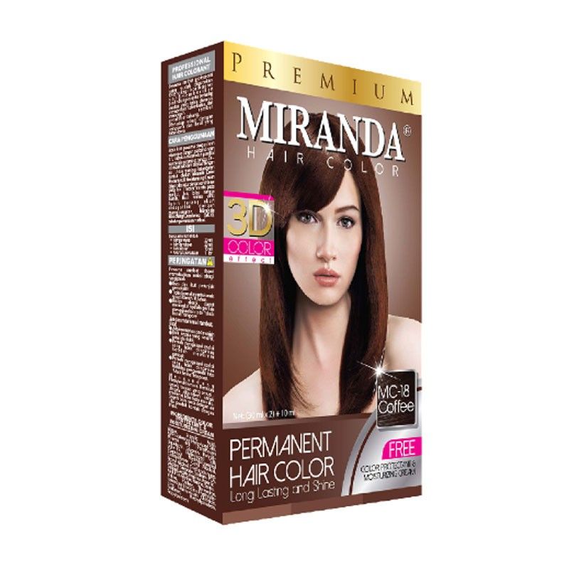 Jual Cat pewarna rambut Miranda Hair Color permanent MC 18 Coffee kopi ...
