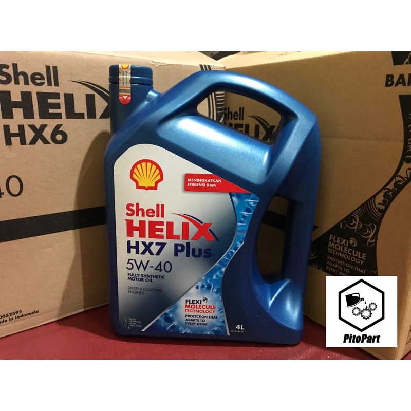 Jual OLI SHELL HELIX HX7 PLUS SAE 5W-40 4L ORIGINAL 100% | Shopee Indonesia