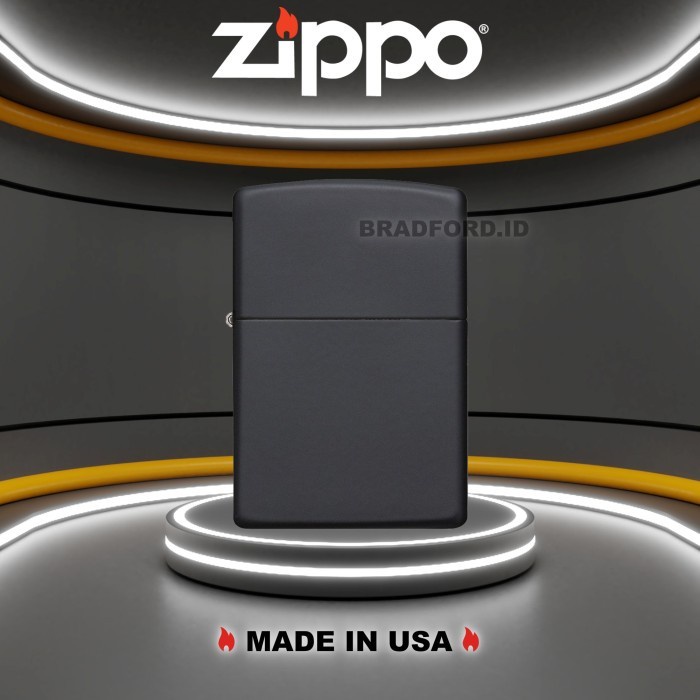 Jual Zippo Classic Black Matte 218 Original Made In USA | Shopee Indonesia