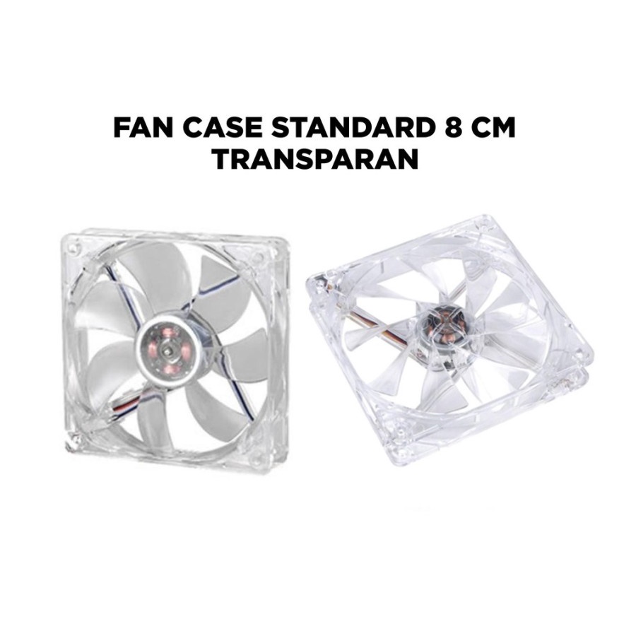Jual Fan CPU / Kipas CPU Transparan Lampu LED 8cm | Shopee Indonesia