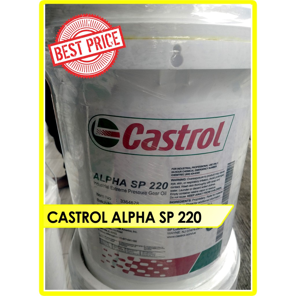 Jual CASTROL ALPHA SP 220 ( OLI GEAR ISO VG 220 ) | Shopee Indonesia