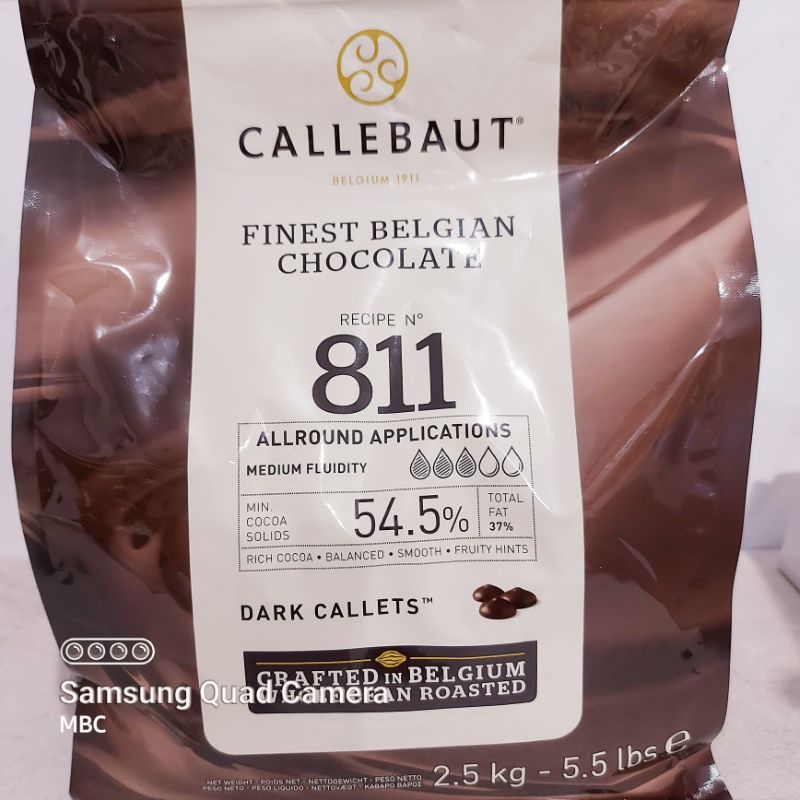 Jual Callebaut 811 - 54.5 % Dark Chocolate - 250 gram | Shopee Indonesia