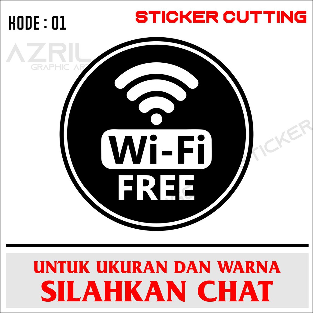 Jual Sticker logo WIFI HOTSPOT WIFI AREA WIFI INSIDE FREE WIFI | Shopee ...