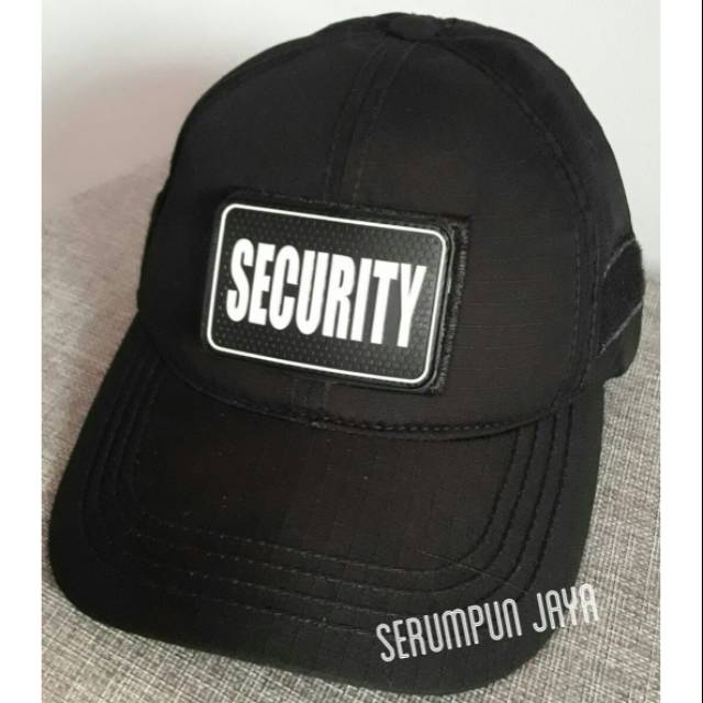 Jual TOPI SECURITY TULISAN SECURITY PUTIH - TOPI VELCRO HITAM + PATCH | Shopee Indonesia