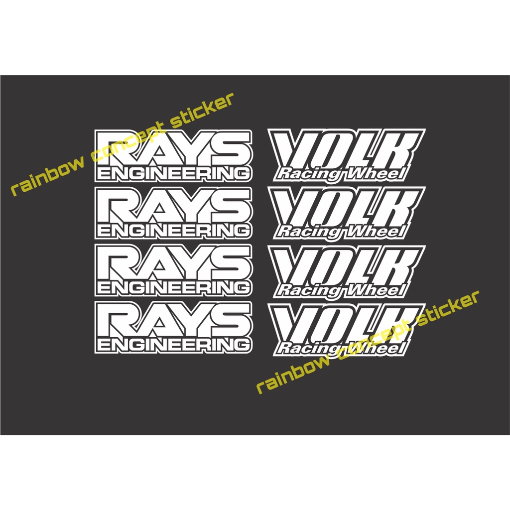 Jual sticker volk racing wheel stiker rays engineering 8 pcs | Shopee ...