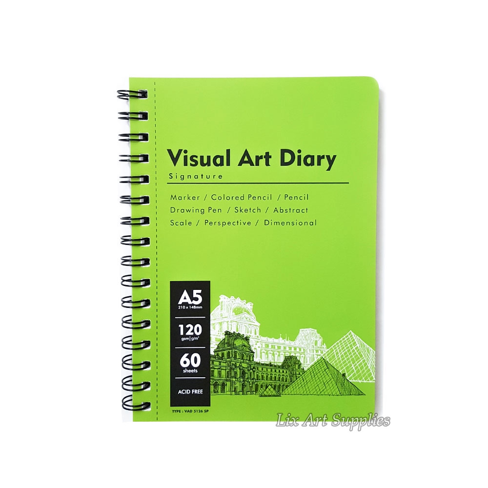 Jual V-Tec Visual Art Diary Spiral Sketchbook A5 - 60 lembar / 120 gsm ...