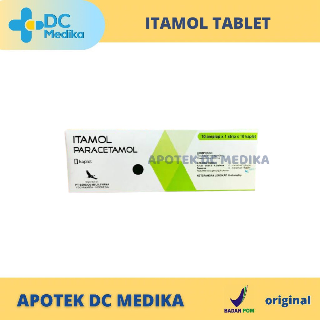 Jual ITAMOL TABLET / PARACETAMOL / OBAT DEMAM | Shopee Indonesia