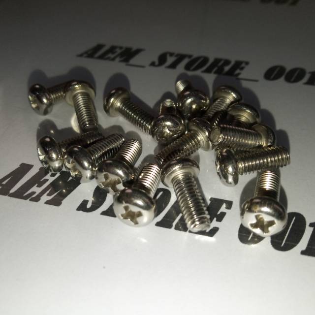 Jual Baut JP M5 X 12 (1.2cm) stainless 304 pan screw | Shopee Indonesia