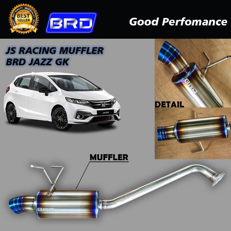 Jual MUFFLER BRD THAILAND BURN TIP MODEL JS RACING KNALPOT BOLT ON JAZZ ...