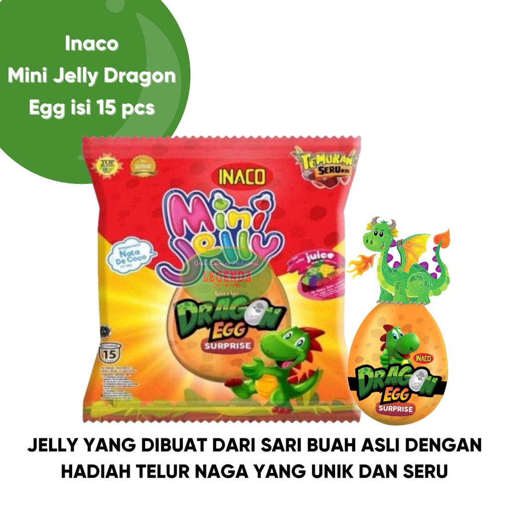Jual Inaco Mini Jelly Dragon Egg Surprise 15x15gr buah nata de coco ...