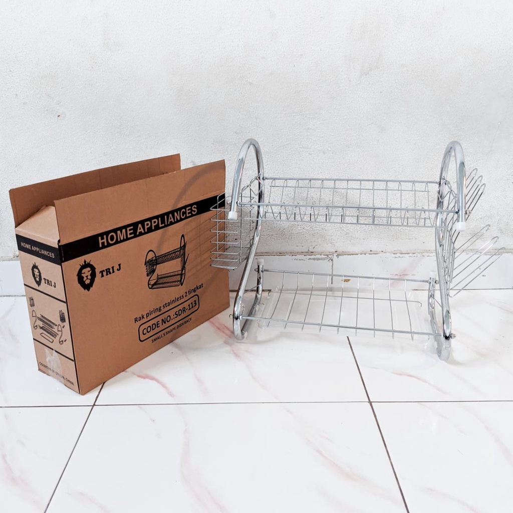 Jual Rak Piring Stainless 2 Susun Ukuran Besar / Dish Drainer | Shopee ...