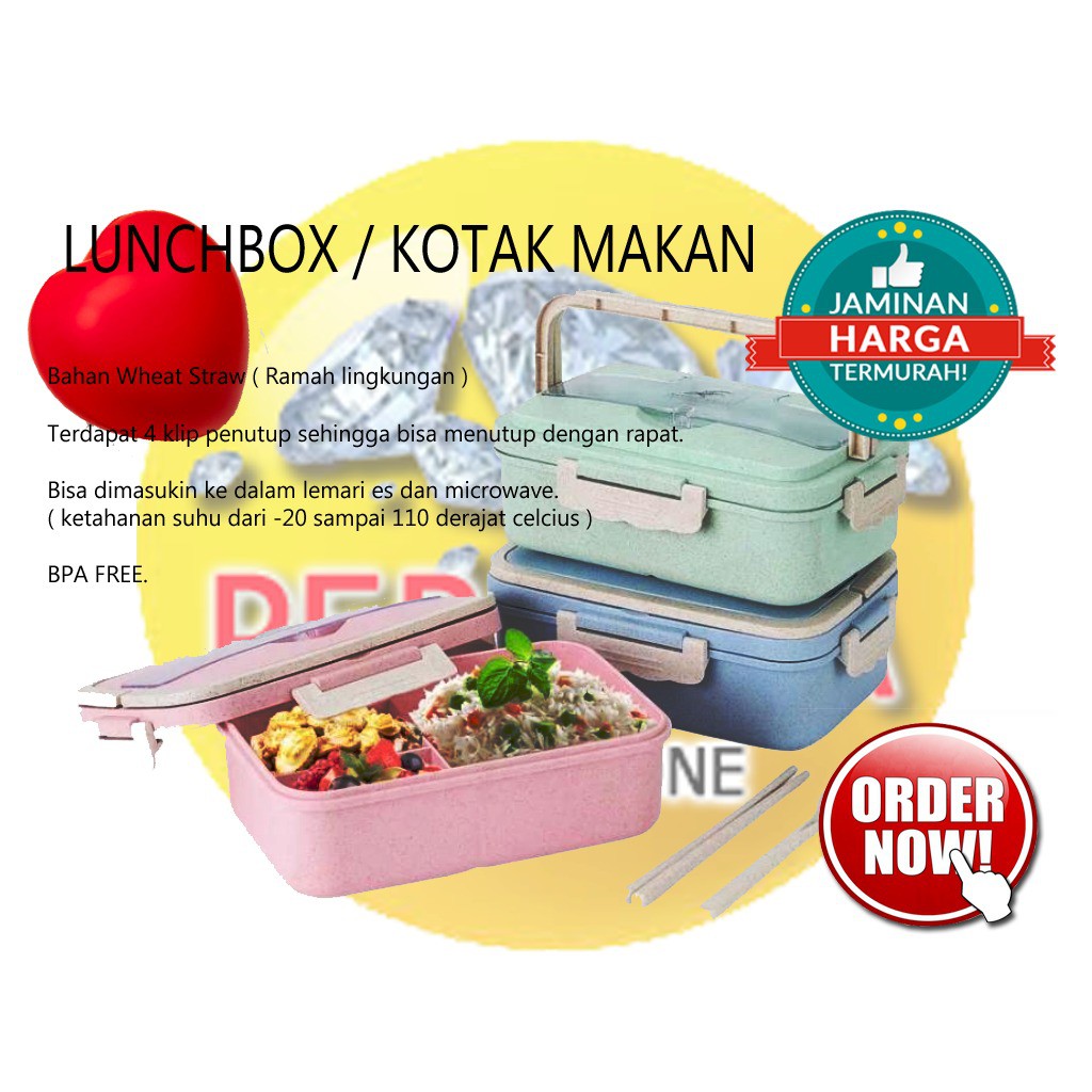 Jual LUNCH BOX JERAMI TEMPAT MAKAN JERAMI BOX TERMURAH BERKUALITAS ...