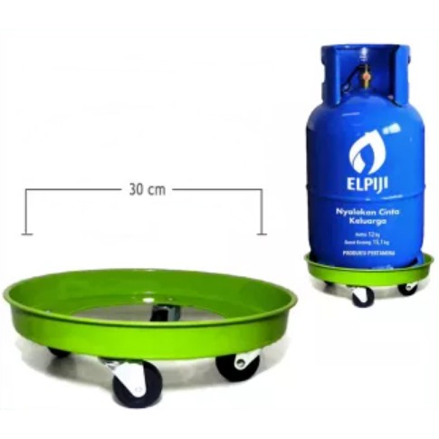 Jual Roda Tabung Gas LPG - Alas Air Galon - Tempat Pot Bunga - Tatakan ...