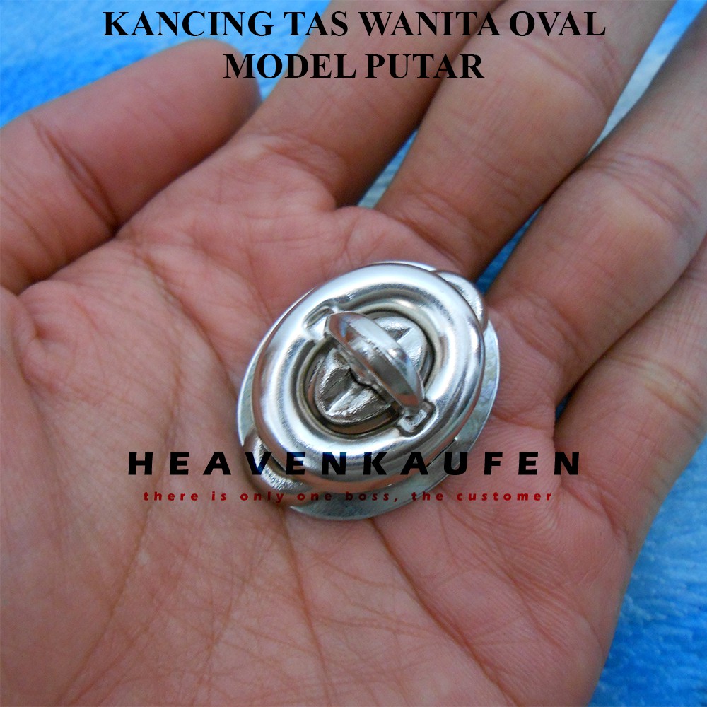 Jual Kancing Tas Clutch Wanita Model Putar Bentuk Oval Nikel Silver ...