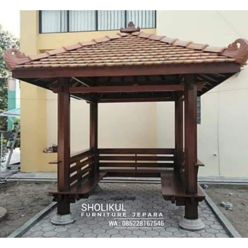 Jual gazebo model bangku 2,5m x 2,5m (free ongkir dan pasang) | Shopee ...