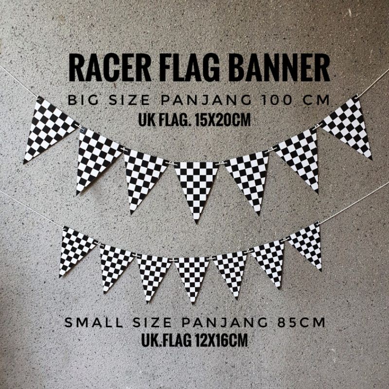 Jual Racer Flag Racing Flag Banner Bunting Happy Birthday | Shopee ...