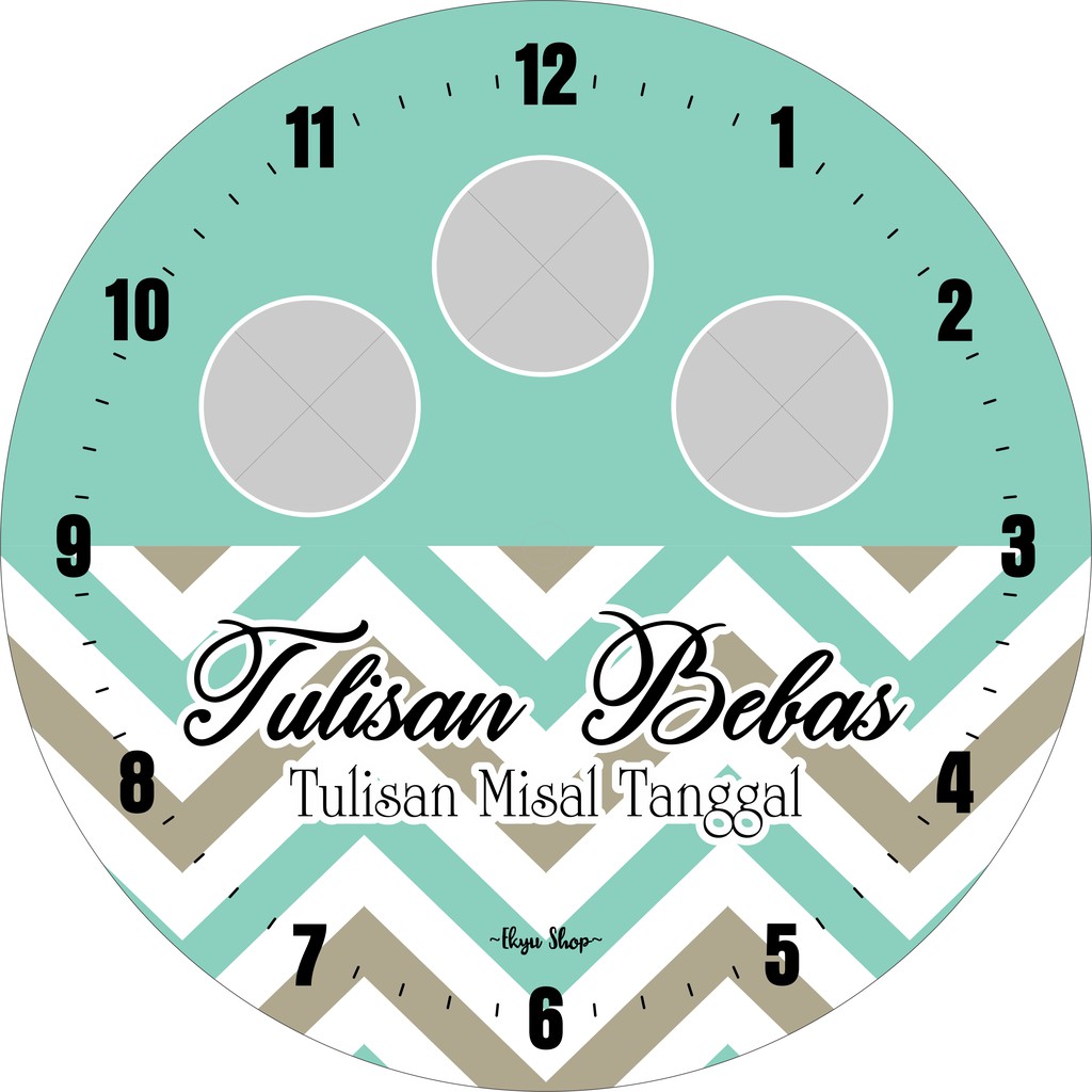 Jual JAM DINDING FOTO CUSTOM BULAT BESAR | Shopee Indonesia