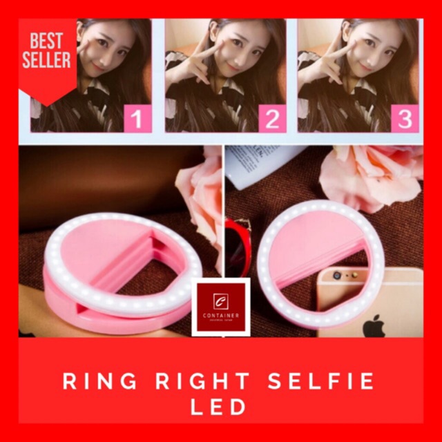 Jual Ring Light Selfie LED (PUTIH) / Lampu Selfie Bulat / Ring Selfie ...