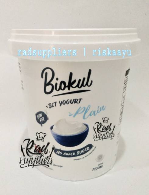Jual Biokul Natural Set Yogurt 1Liter, Ukuran Besar, Lebih Ekonomis ...