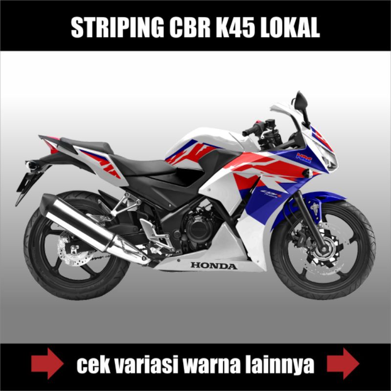 Jual STRIPING STIKER HONDA CBR 150 K45 LIVERY TRI COLOR | Shopee Indonesia
