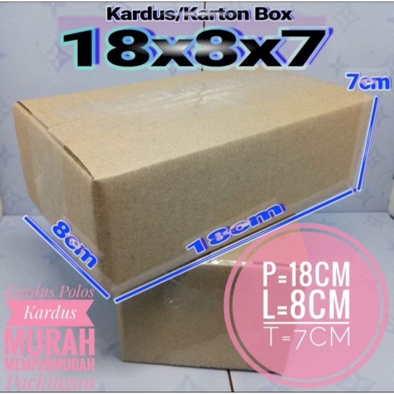 Jual kardus kecil uk 18x8x7 kardus mini kardus polos | Shopee Indonesia