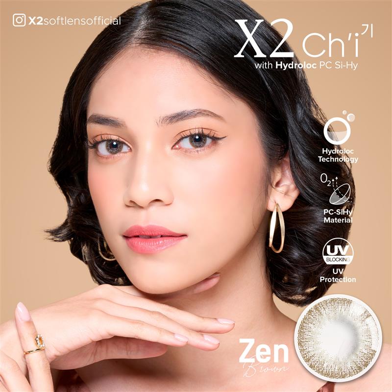 Jual Softlens X2 Chi Zen Brown with Hydroloc Tech | Shopee Indonesia