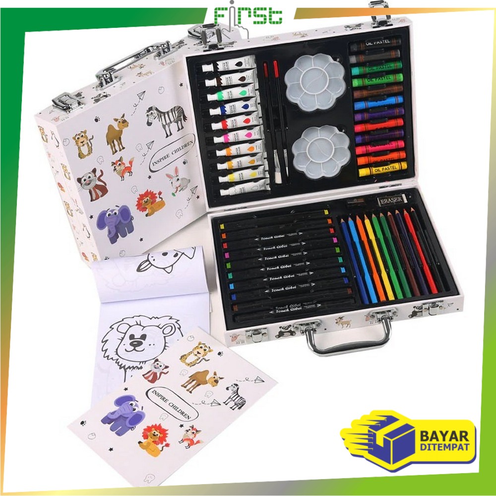 Jual FH-A20 Crayon Set Koper Alat Mewarnai Krayon Anak Lengkap / Alat ...