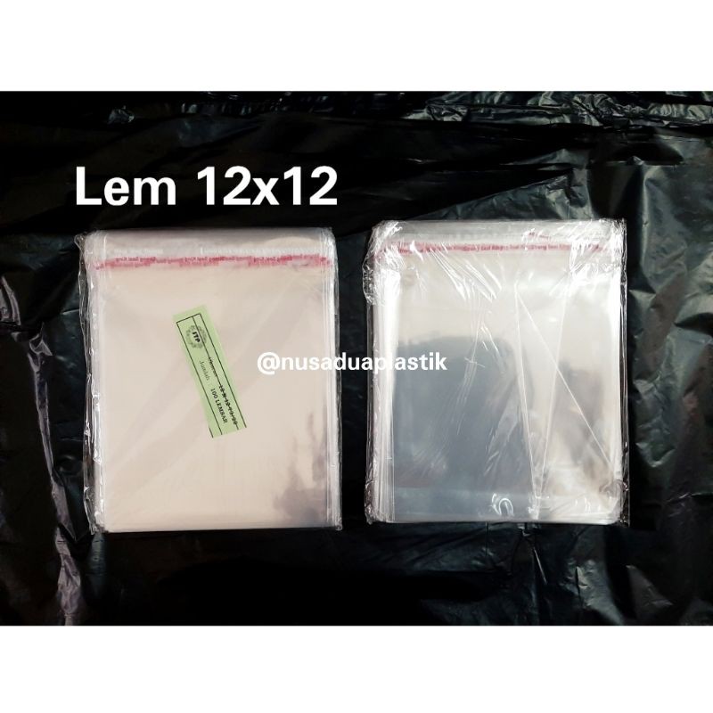Jual Plastik OPP Lem 12x12 Seal Perekat Plastik Undangan sovenir Snack ...