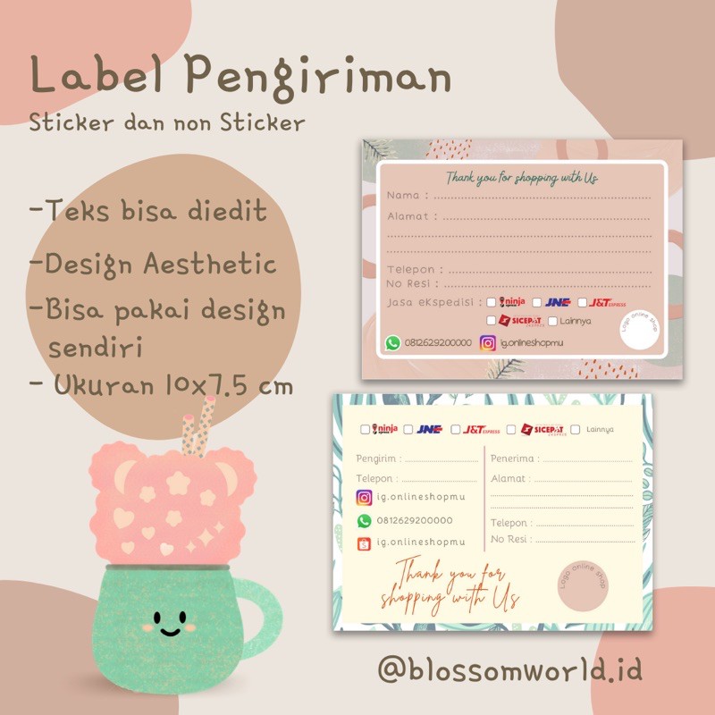 Jual STIKER LABEL PENGIRIMAN OLSHOP / LABEL PENGIRIMAN OLSHOP ...
