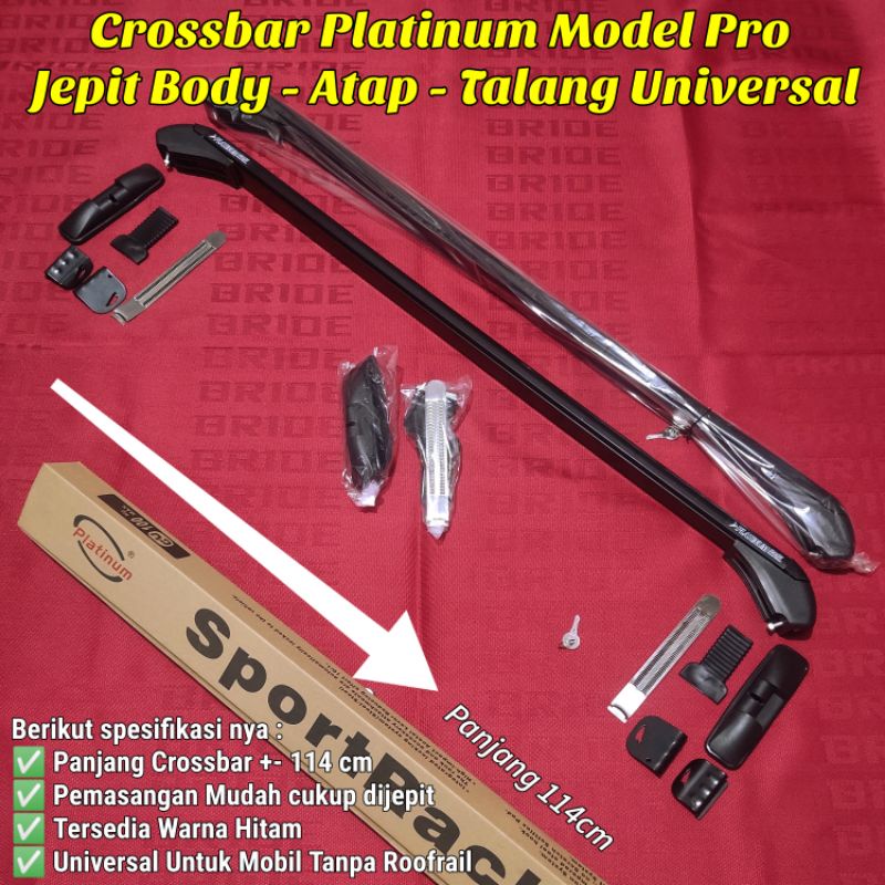 Jual Crossbar Jepit Body Universal - Platinum - Sportrack - ProSeries ...