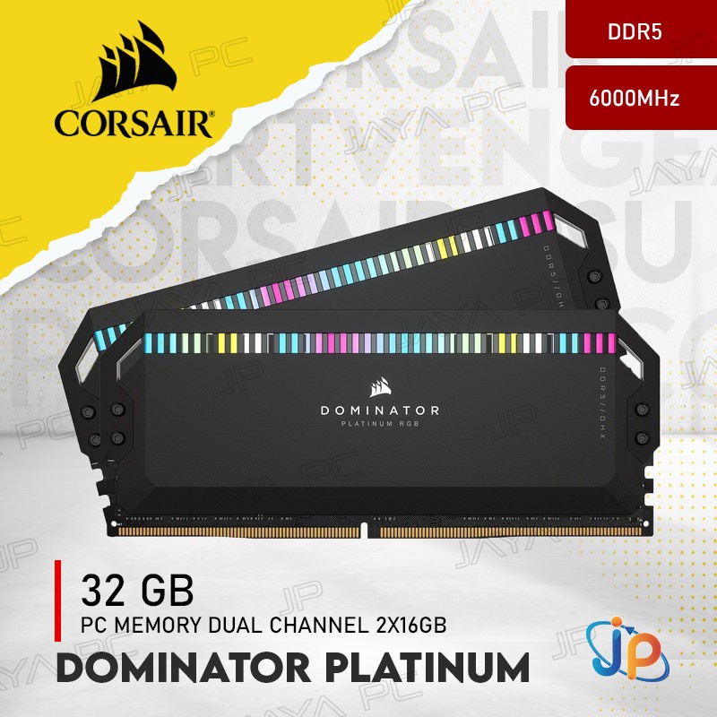 Jual Memory Corsair Dominator Platinum PC48000 6000Mhz DDR5 32GB 2x16GB Ram | Shopee Indonesia