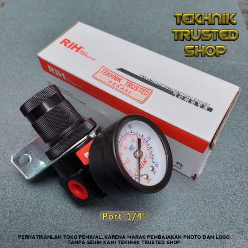 Jual Regulator air filter angin 1/4" plus Gauge manometer presure ...