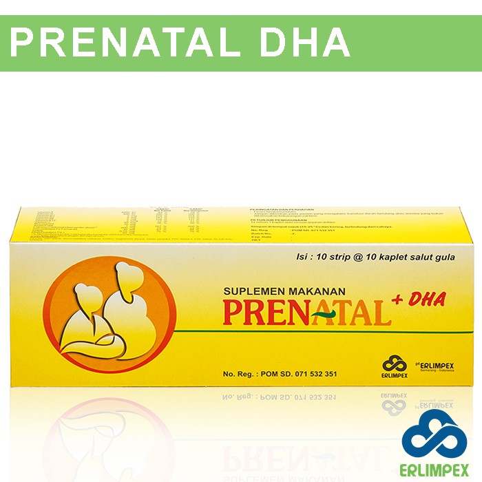 Jual Prenatal + DHA Multivitamin Plus DHA Suplemen Kehamilan & Menyusui ...