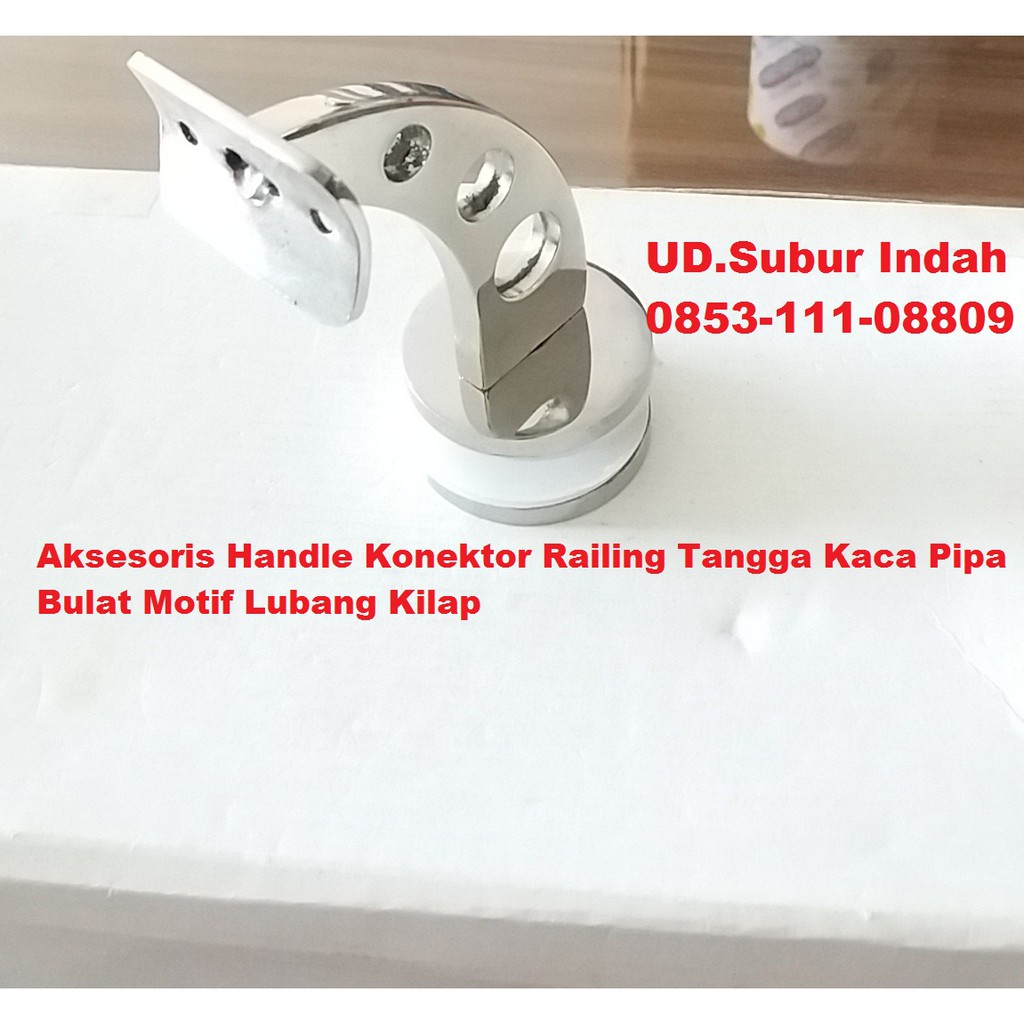 Jual Aksesoris Handle Konektor Railing Tangga Kaca Pipa Bulat Motif ...
