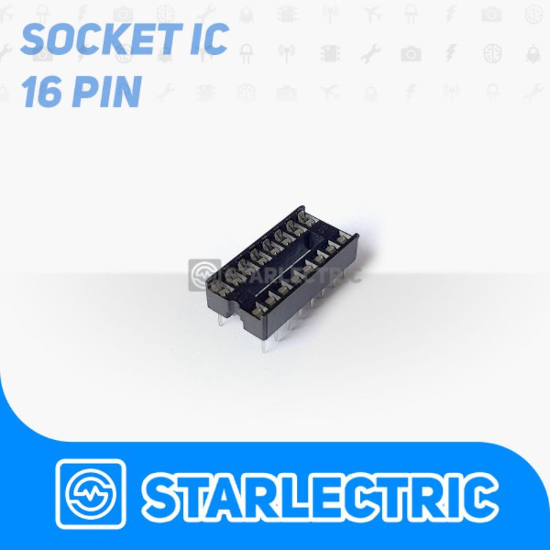Jual Soket IC 16p socket IC 16 pin 16pin DIP | Shopee Indonesia